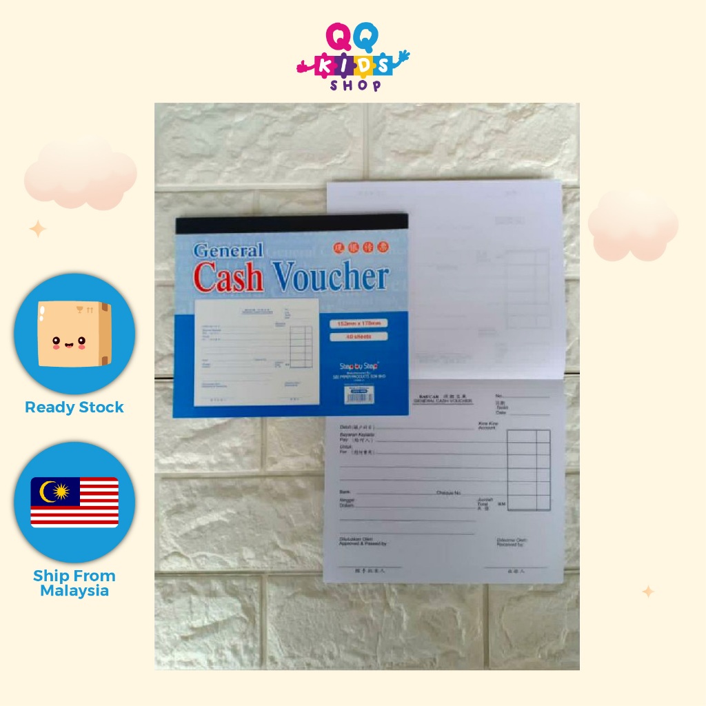 General Cash Voucher 40Sheets Baucar Voucher Book | Shopee Malaysia