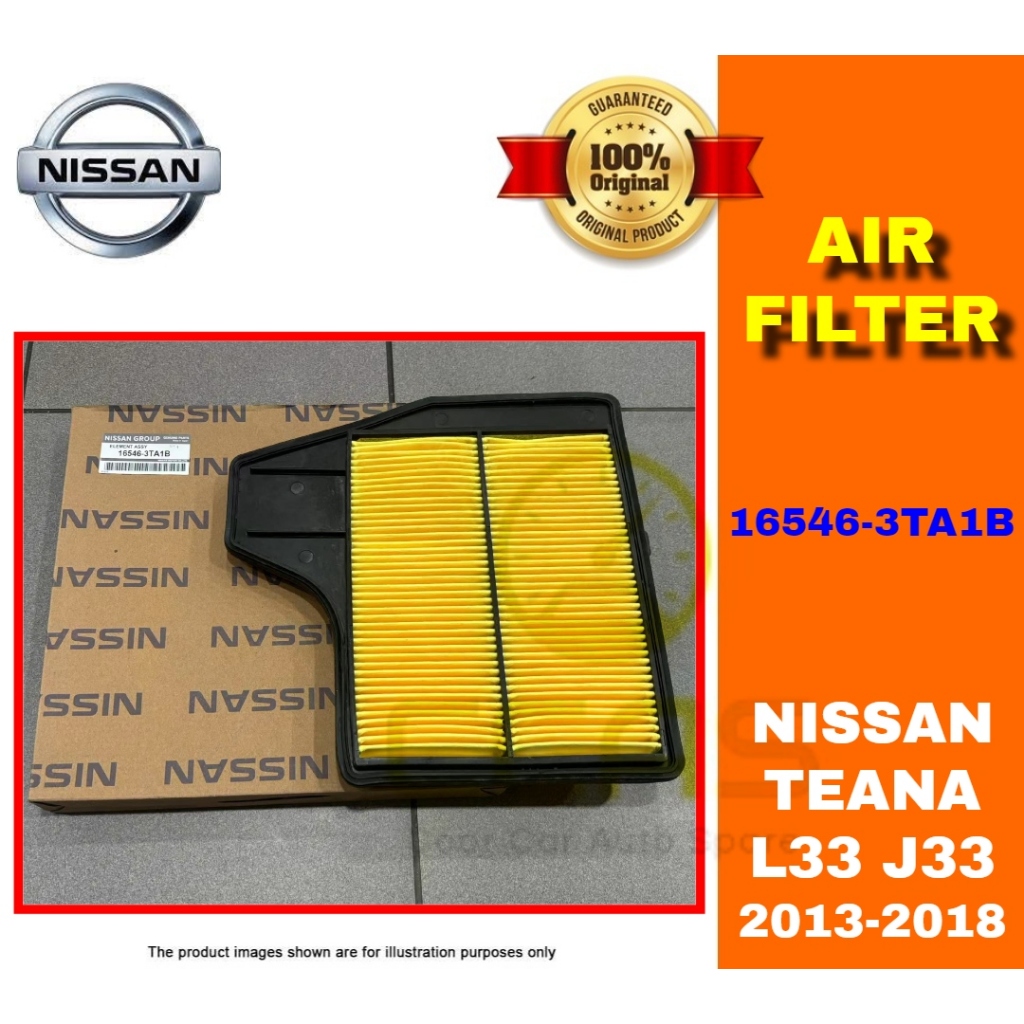 100% ORIGINAL NISSAN TEANA L33 / J33 2013-2018 AIR FILTER (16546-3TA1B ...