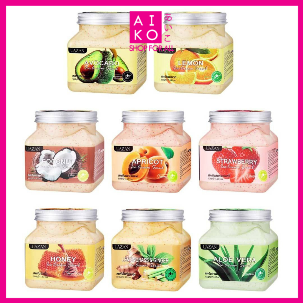 (AIKO)UAZAN FULL BODY ICE CREAM SCRUB 500G | Shopee Malaysia