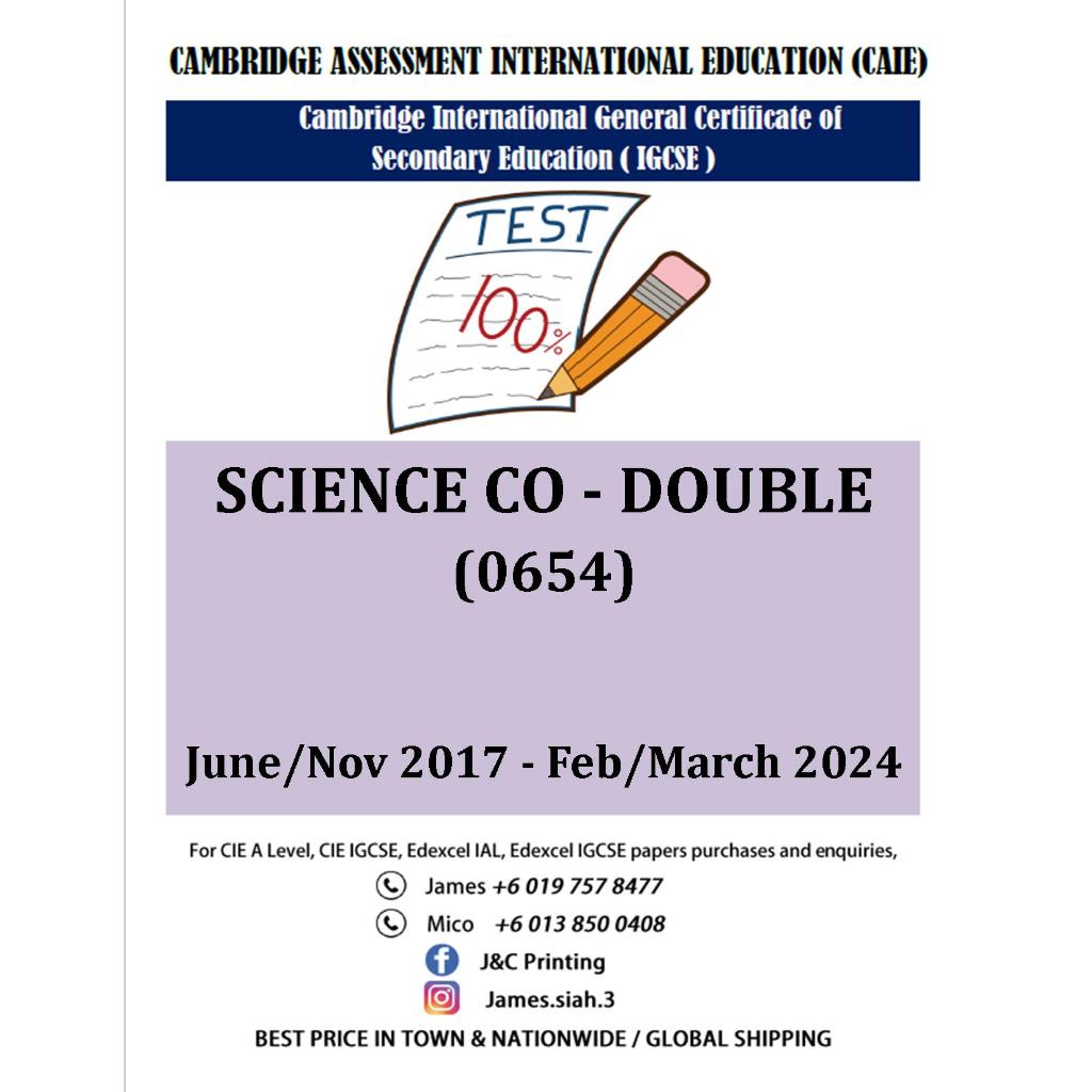 Cambridge Igcse Past Year Papers Science Co-Double 0654 P1,2,3,4,5,6 ...