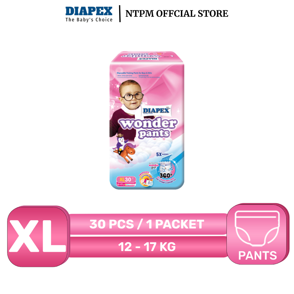 Diapex Wonder Pants Jumbo Pack XL Size (30s) | Shopee Malaysia