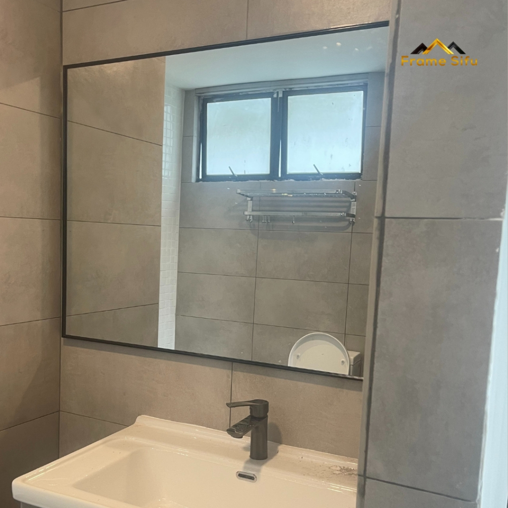 Mirror with aluminum frame 3ft X 4ft cermin 镜子,5mm | Shopee Malaysia