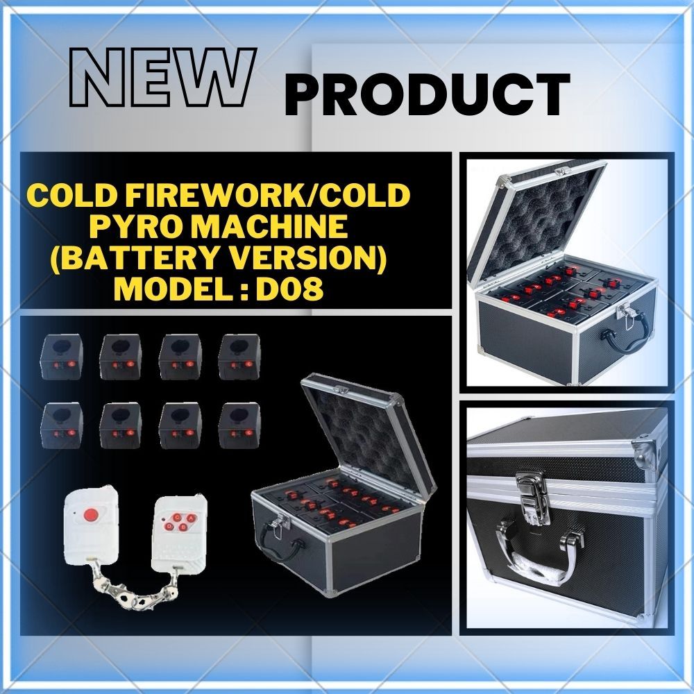 D08-CHANNELS CUES ELECTRIC FIRING SYSTEM/COLD PYRO MACHINE (BATTERY ...
