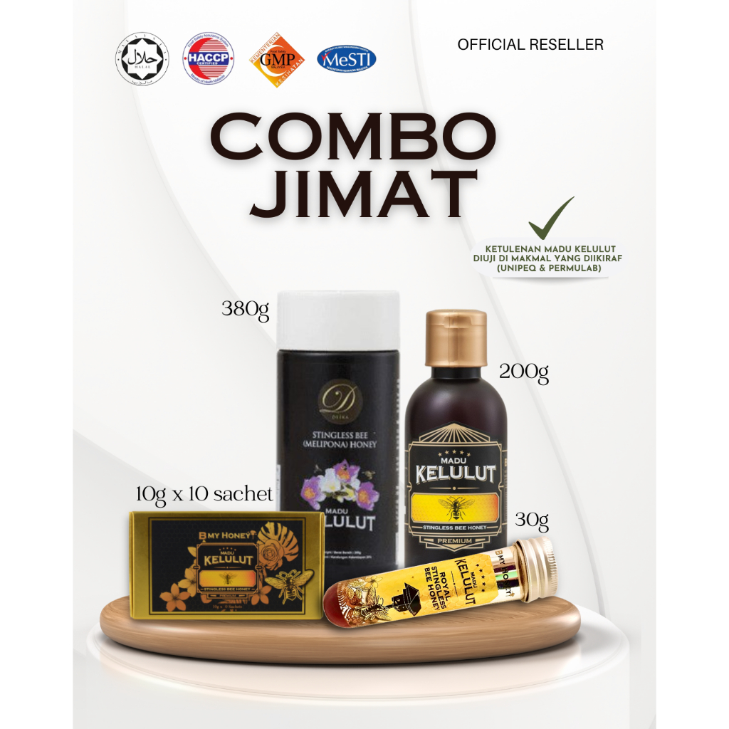 MADU KELULUT COMBO JIMAT, BMyHONEY DEIRA TUBE SACHET | STINGLESS BEE ...