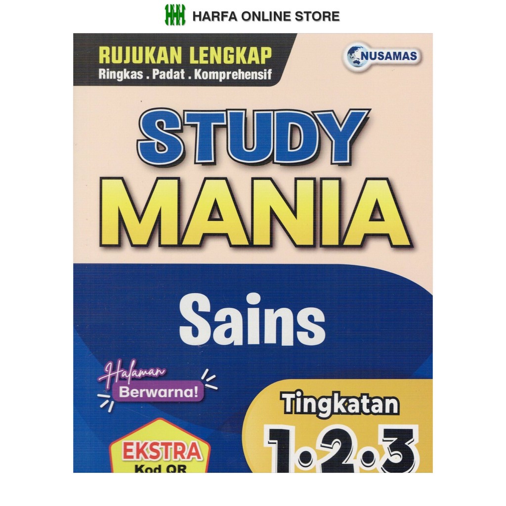 BUKU RUJUKAN : RUJUKAN LENGKAP RINGKAS. PADAT. KOMPREHENSIF STUDY MANIA SAINS TINGKATAN 1,2,3 ...