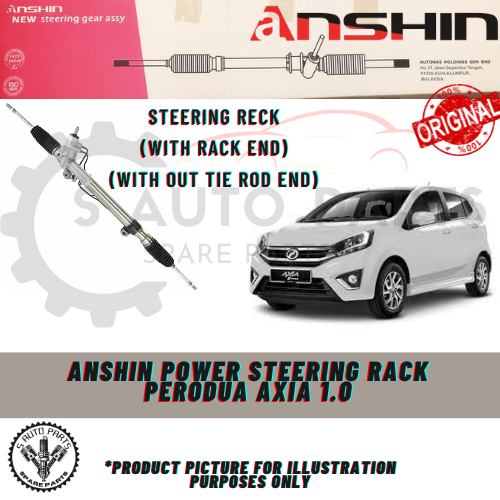PERODUA AXIA 1.0 POWER STEERING GEAR RACK -BRAND 100% ORIGINAL ANSHIN ...
