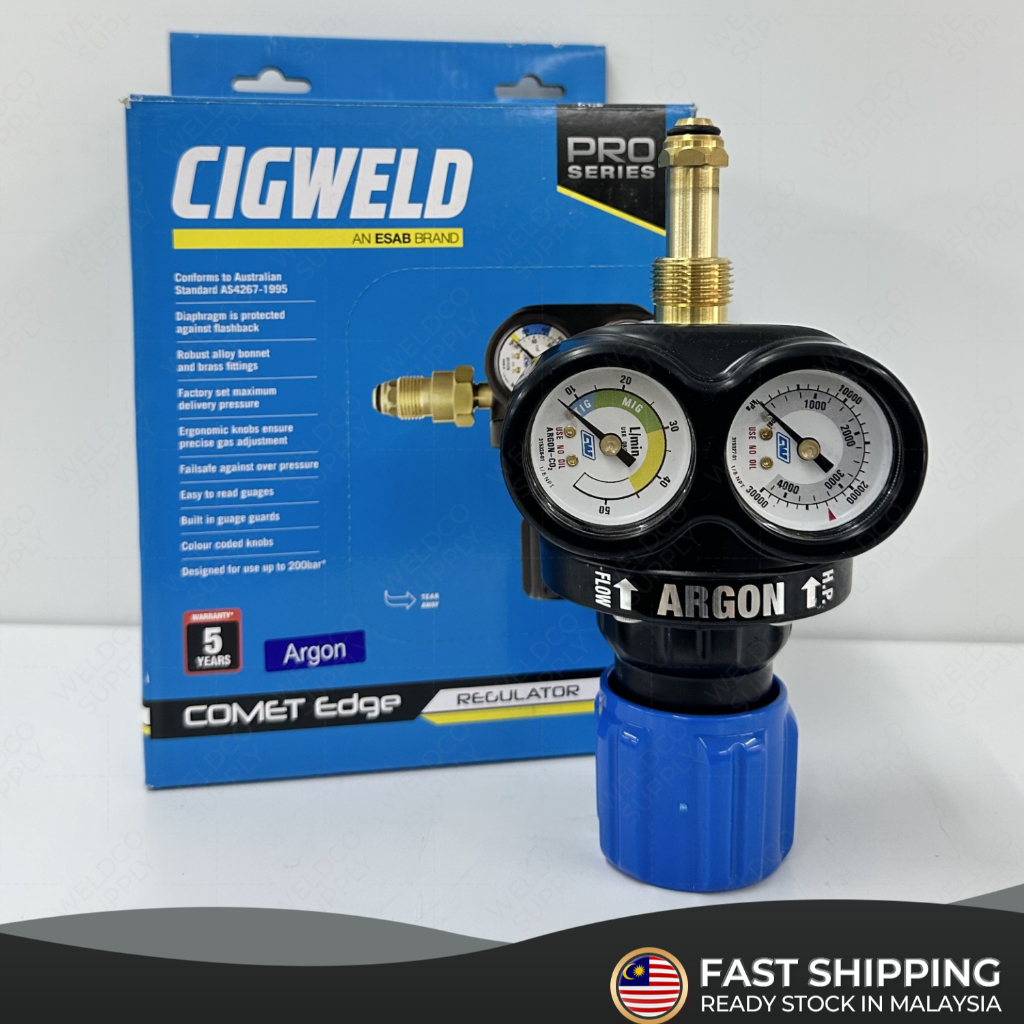 CIGWELD Comet Edge ESS3 Argon Regulator 45lpm 🔥PREMIUM QUALITY🔥 | Shopee Malaysia