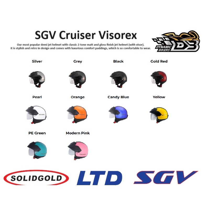 SGV Cruiser Visorex (Topi Keledar SGV Cruiser) | Shopee Malaysia