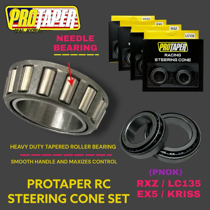 RXZ/Y15/LC/SRL/KRISS/EX5/WAVE/RR150/FZ150 PROTAPER RACING STEERING CONE ...