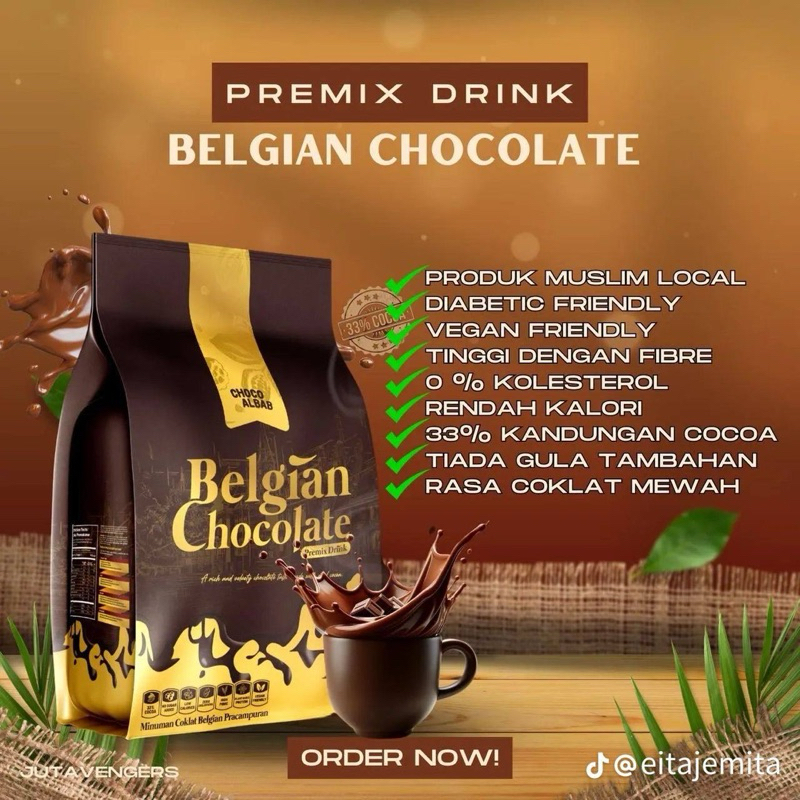 [READY STOCK] BELGIAN CHOCOLATE DRINK (20 SACHET X 30G) | Shopee Malaysia