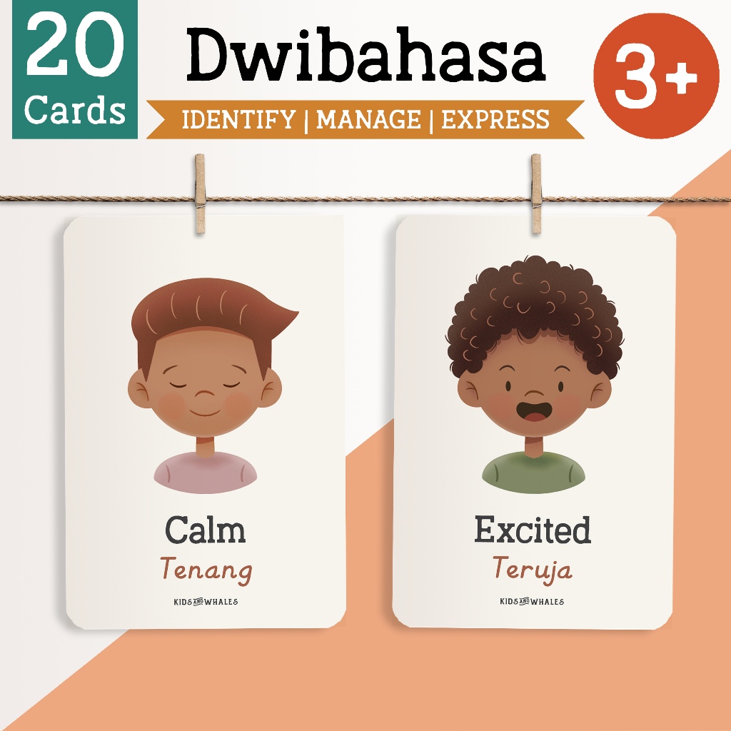 20 Cards - Kad Emosi - Feelings and Emotions Flashcards - Educational ...