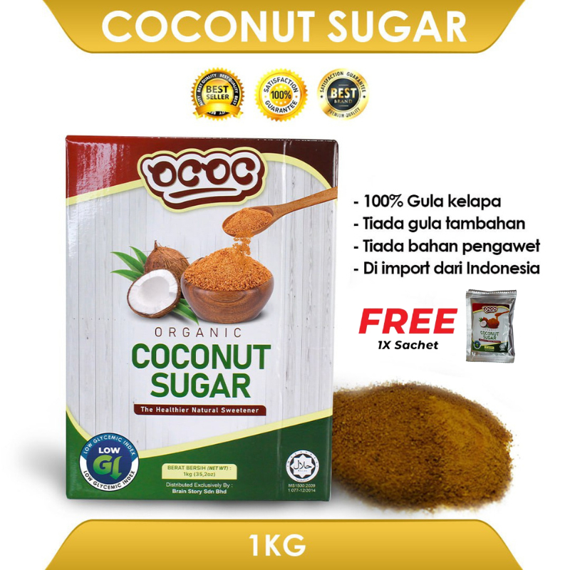 [FREE 1 sachet Gula Kelapa Ococ] Coconut Sugar / Gula Kelapa Organik ...