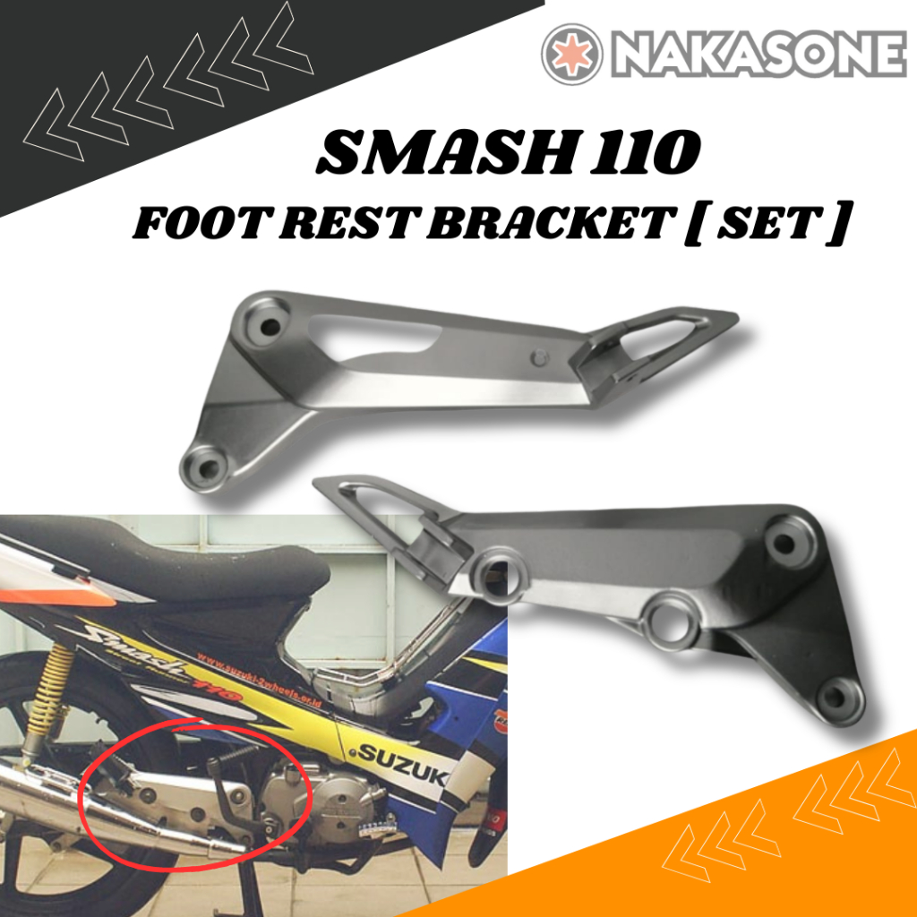 SUZUKI SMASH 110 FOOT REST BRACKET [ SET ] FOOT REST STAY #READY STOCK ...
