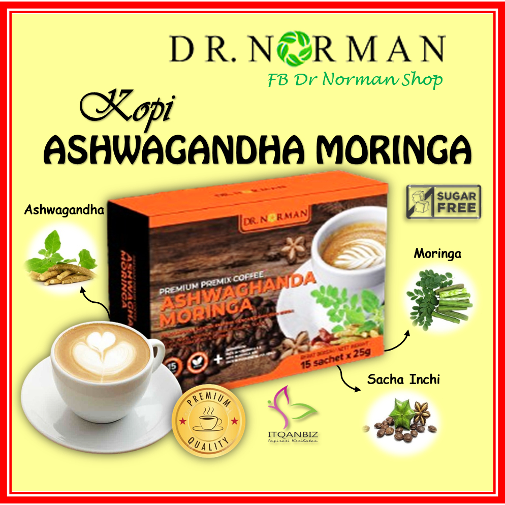 DR NORMAN Kopi Ashwagandha Moringa Dengan Stevia Original Premium ...
