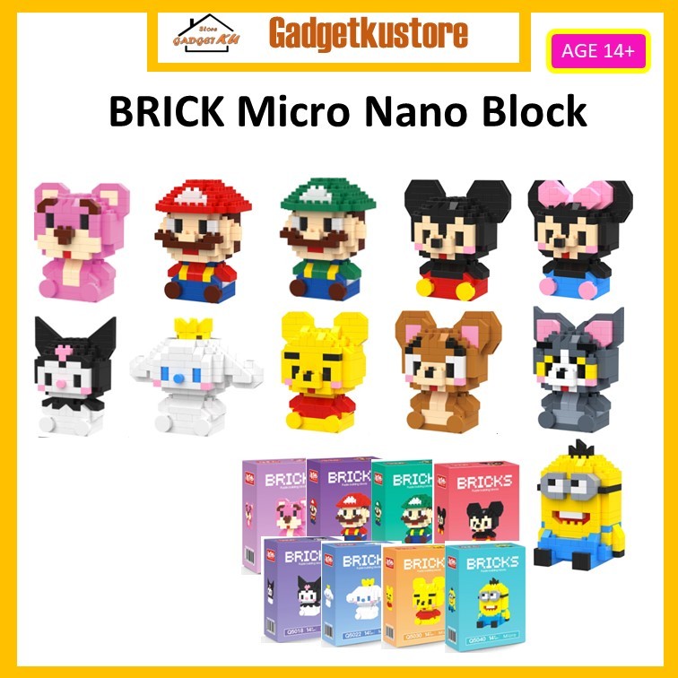 3D BRICKS Cartoon Design Cute Small Micro Magic Block Figure PUZZLE ...