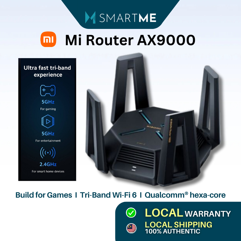 【Global】Xiaomi Mi Router AX9000 [Built for Gamers, Tri-Band Wi-Fi 6 ...