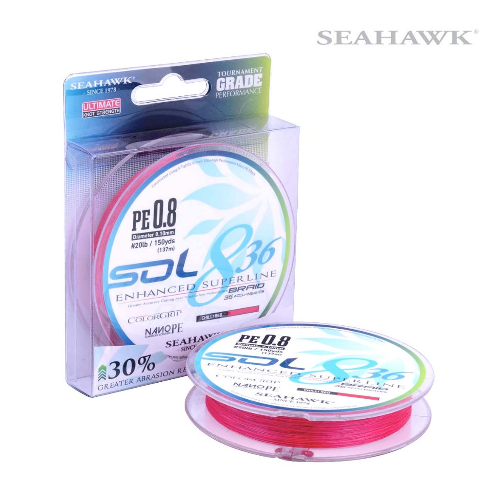 Seahawk SOL 836 36-weaves per Inch Enhanced Casting Superline Braided ...