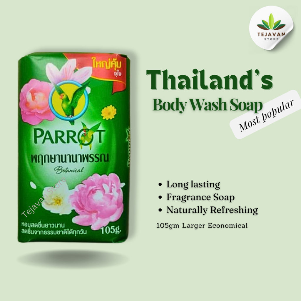 Sabun Mandi Hijau 105gm (saiz besar) Parrot Botanical Thai Green Soap ...
