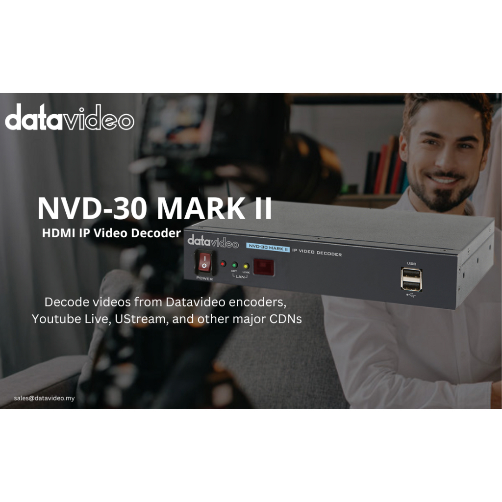 DATAVIDEO NVD-30 MARK II HDMI IP Video Decoder | Shopee Malaysia