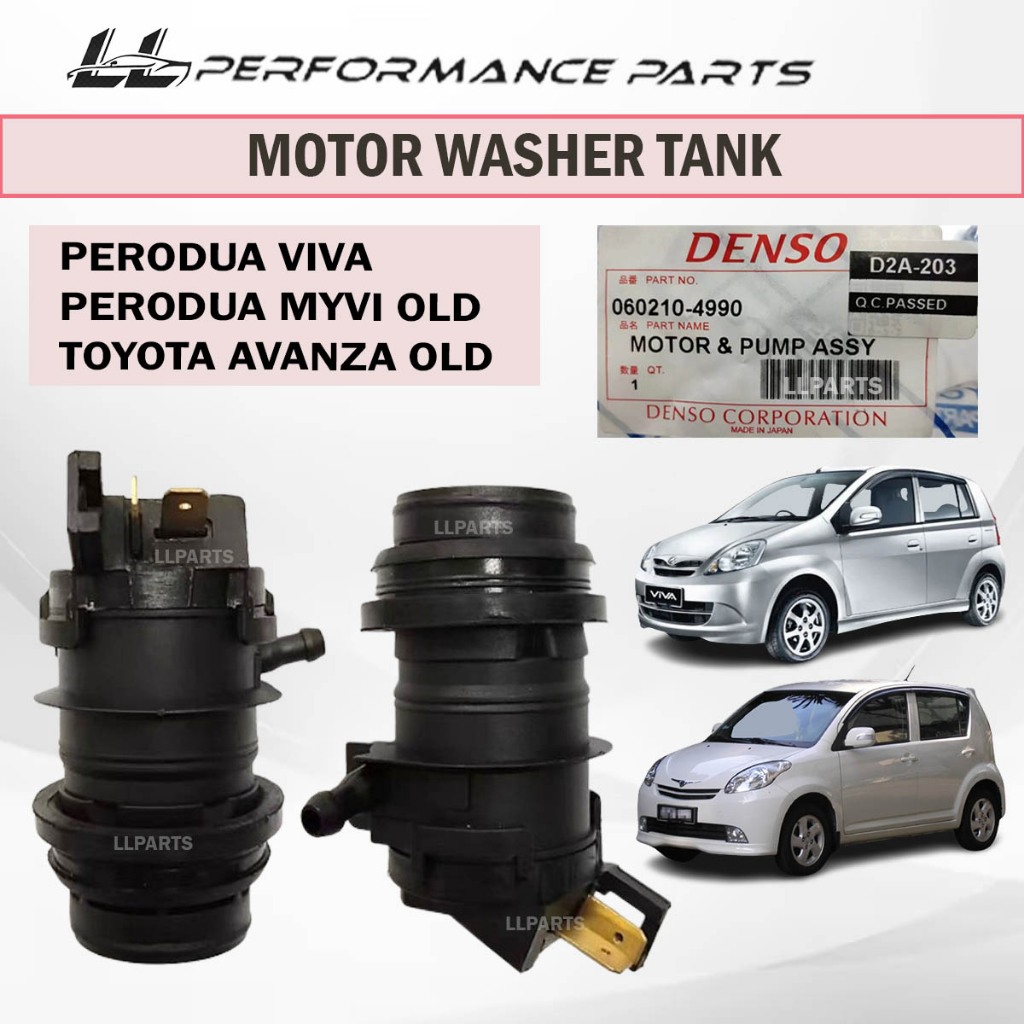 DENSO 060210-4990 Washer Tank Motor Perodua Myvi Old 2005 / Viva ...