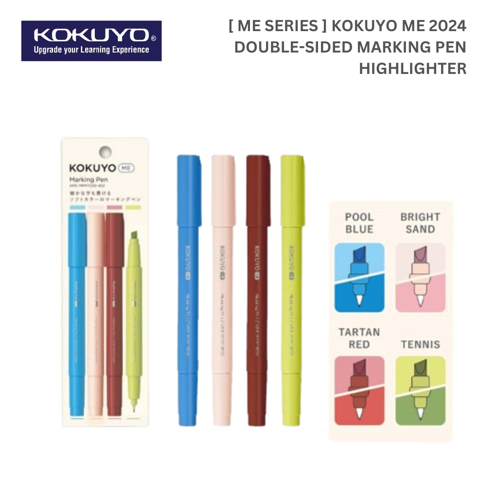 Kokuyo ME 2024 Double-Sided Marking Pen Highlighter Penyerlah Pen Penanda Dua Sebelah Kokuyo ME ...