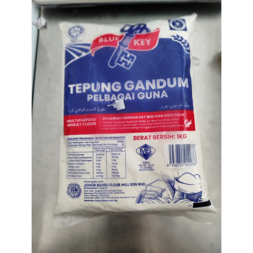 Tepung gandum blue key 1kg | Shopee Malaysia