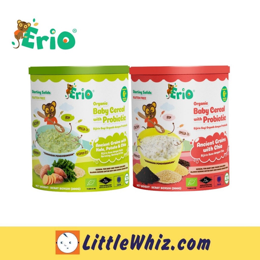 Erio: Organic Baby Cereal With Probiotic 200g | Shopee Malaysia