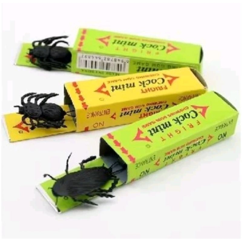 BORONG 12 PCS CHEWING GUM PRANK COCKROACH SPIDER INSEST PRANK GULA ...