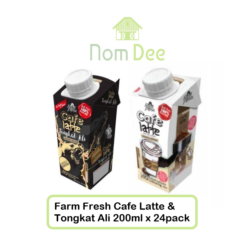 Farm Fresh UHT - Cafe Latte/Cafe Latte Tongkat Ali (200ml x 24 Packs ...