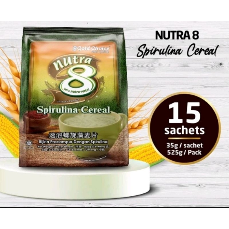 GOLD CHOICE NUTRA 8 Spirulina Cereal - (35g X 15'S) | Shopee Malaysia