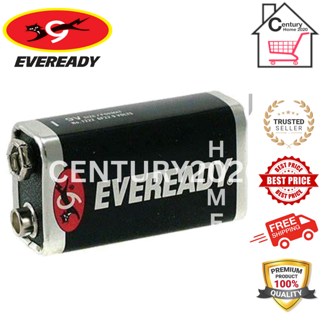 EVEREADY 9V Battery Super Heavy Duty 9V Battery 1pcs Shrink Pack ...