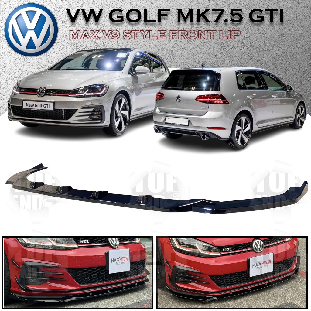 VOLKSWAGEN GOLF MK7.5 GTI MAXTON V9 FRONT LIP BUMPER SKIRT LIP VW GOLF ...
