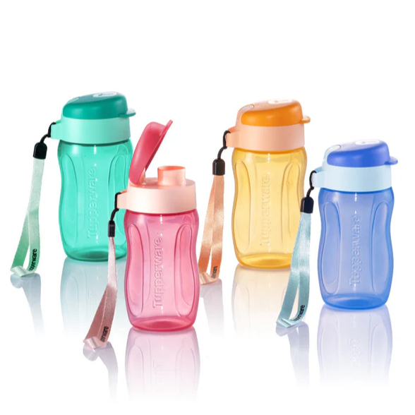 Tupperware Flip Top Slim Eco Bottle 1 LITER / 500 ML /310ML With Strap ...