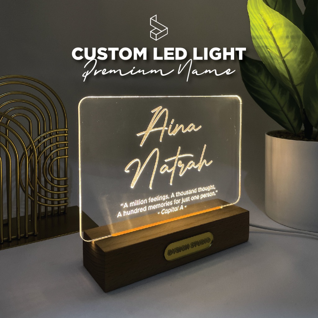 Custom LED Light Engrave Name | Gift Light Engrave | Couple Gift ...