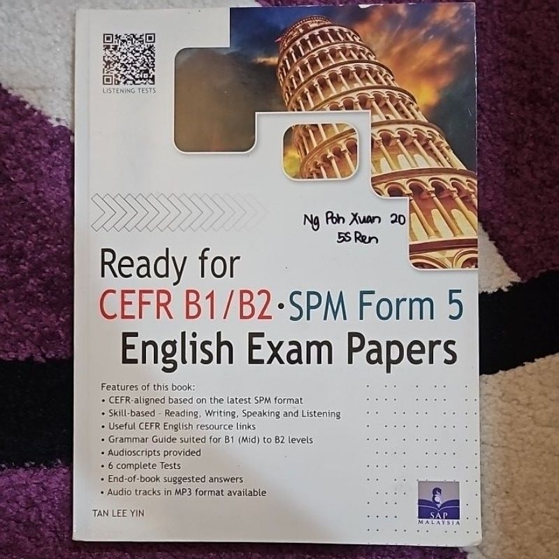 Ready for CEFR B1/B2 SPM Form 5 English Exam Papers [SPM] [USED ...