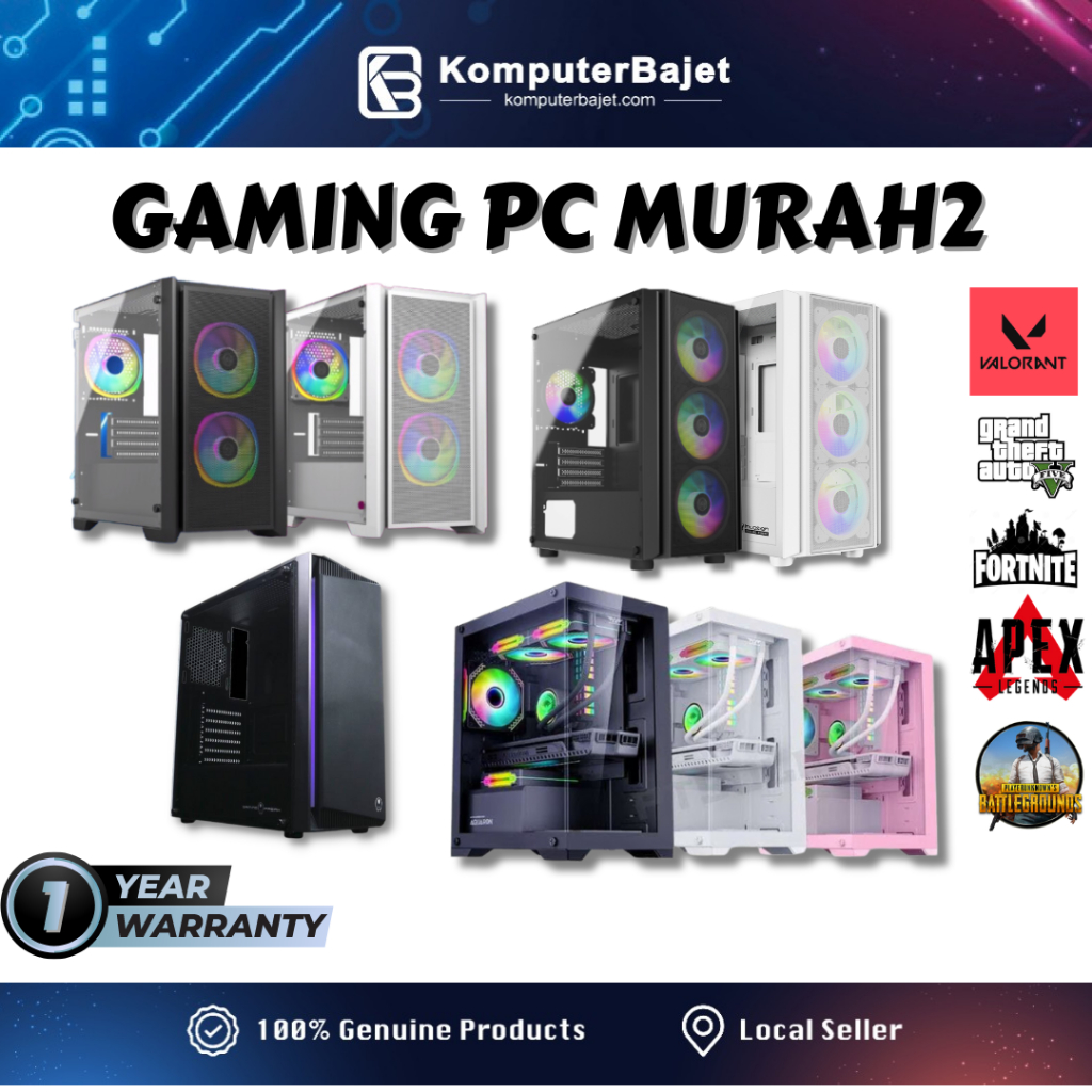 ⭐1 YEAR WARRANTY⭐ BUDGET GAMING PC CUSTOM MADE MURAH DESKTOP PC FULL ...