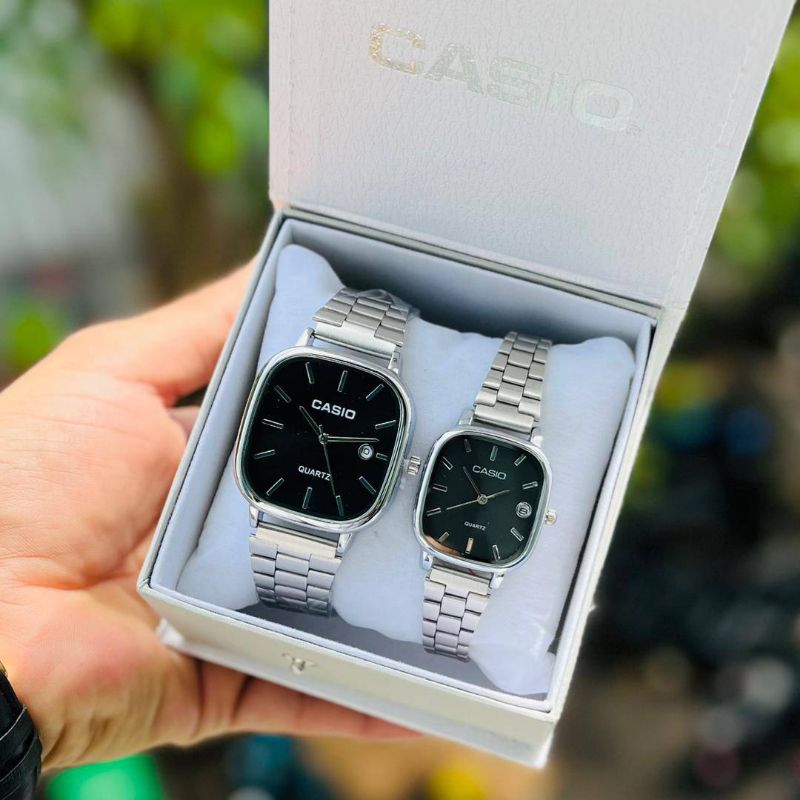 Casio Vintage Quartz Stainless steel Date With Box Watch | Shopee Malaysia