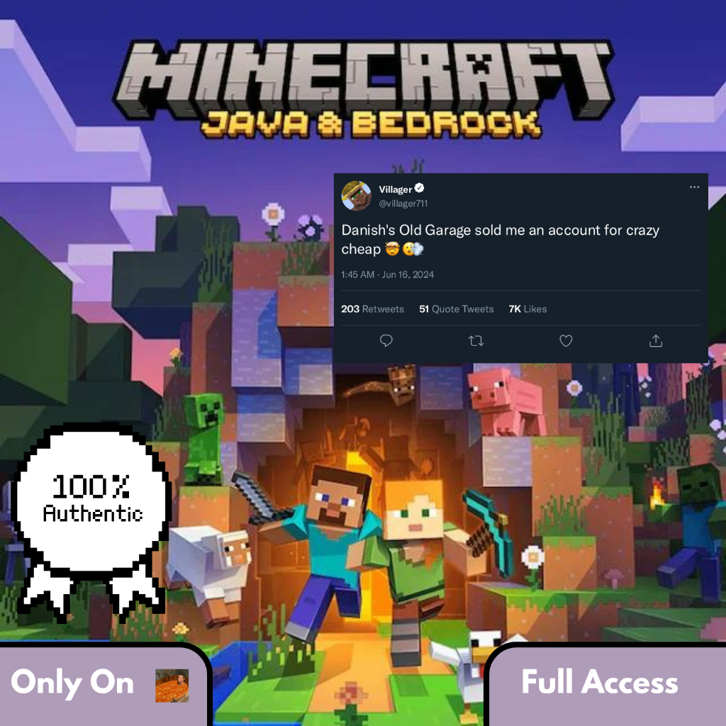 MINECRAFT JAVA + BEDROCK FULL ACCESS LIFETIME ACCOUNT ( CAN CHANGE ...