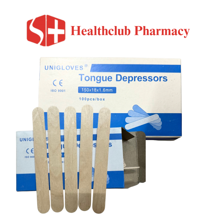 UNIGLOVES Wooden Tongue Depressor 100Pcs, Spatula (MDA Approved ...