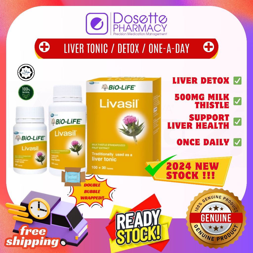 BIO-LIFE LIVASIL 100 + 30S EXP: 09/25 - LIVER TONIC, LIVER DETOX, MILK ...