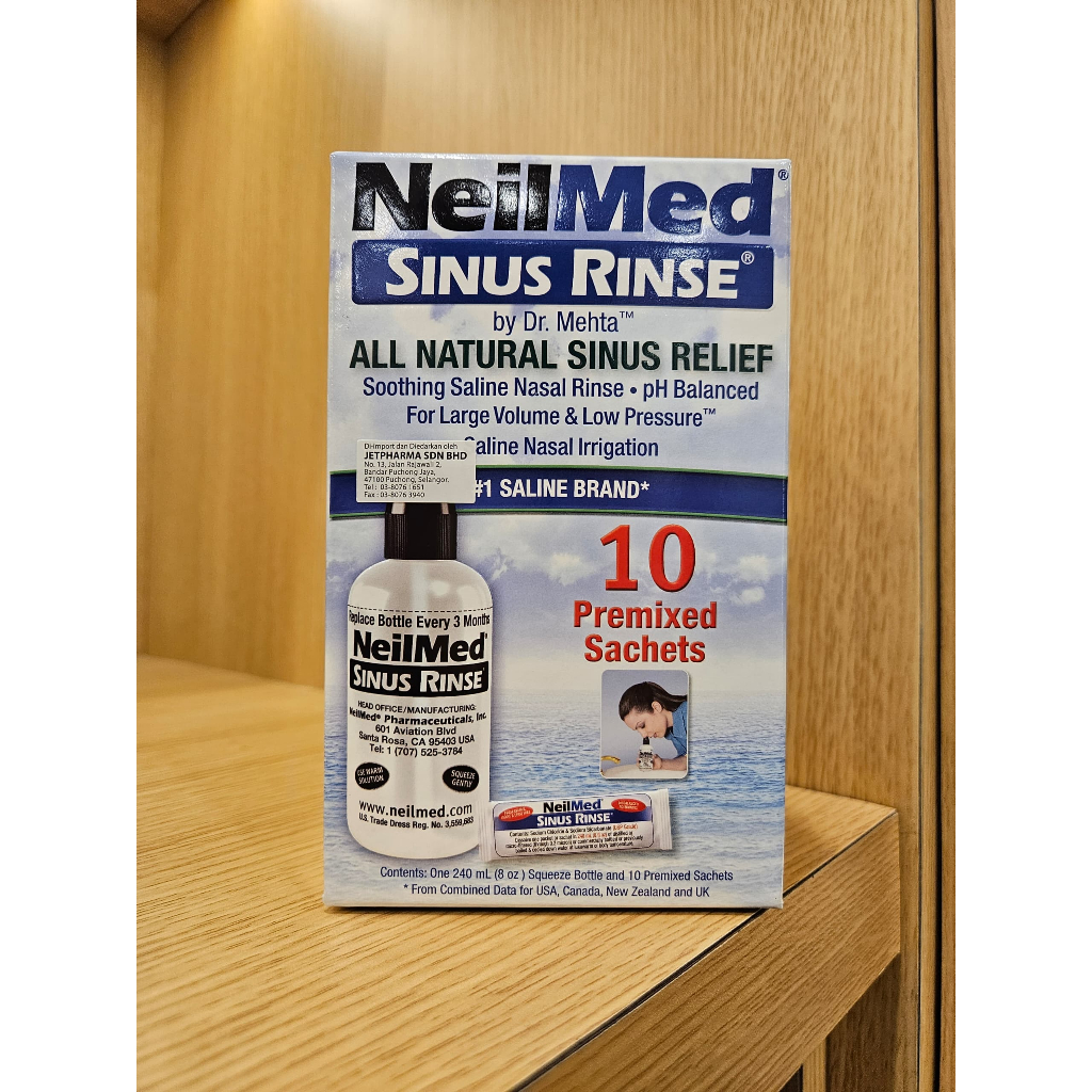 NEILMED SINUS RINSE STARTER KIT WITH 10 PREMIXED SACHETS | Shopee Malaysia