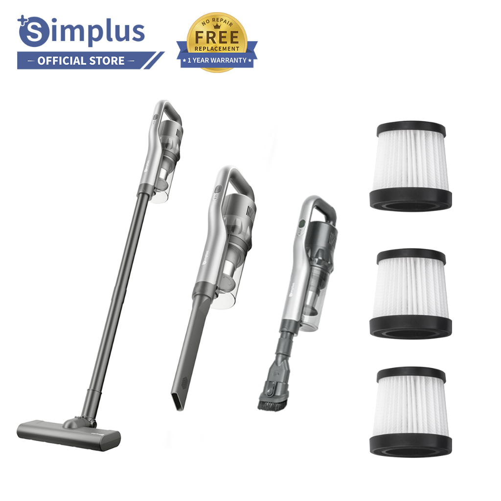 Simplus Vacuum Cleaner Sets with 3 Filters Cordless 12000pa 0.6L ...