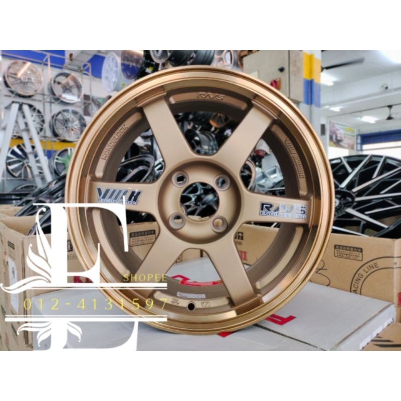 NEW SPORT RIM 15 INCH TE37 RM820 4PC RIM MYVI CITY JAZZ WIRA VIVA AXIA ...