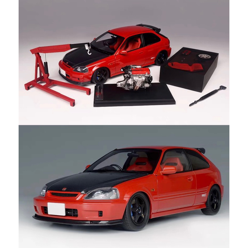 MotorHelix 1:18 Honda Civic Type R EK9 Spoon Sports Kit with Engine ...