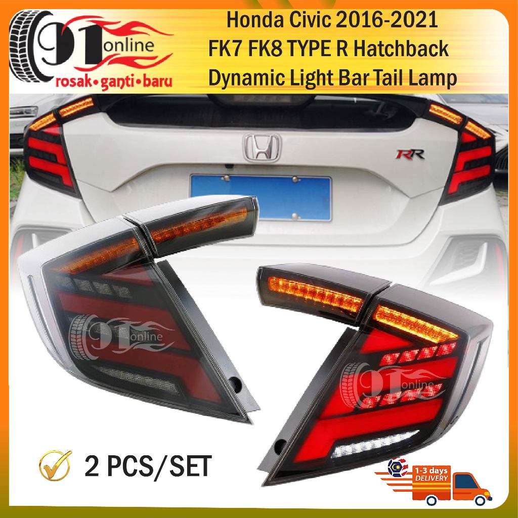 Honda Civic FK 7 8 2016 2017 2018 2019 2020 Tail Lamp With Signal ...