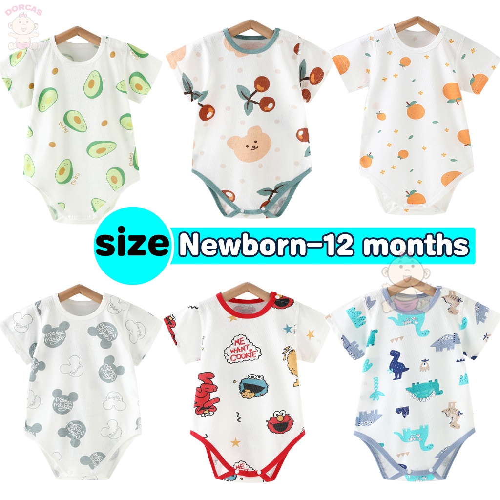🍒👶🏻Newborn Baby Clothing One Piece Cartoon Baby Rompers | Baju Romper ...
