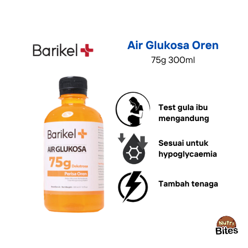 BARIKEL + AIR GLUKOSA 75G/300ML PERISA OREN GLUCOSE DRINK/葡萄糖饮料 (AIR ...