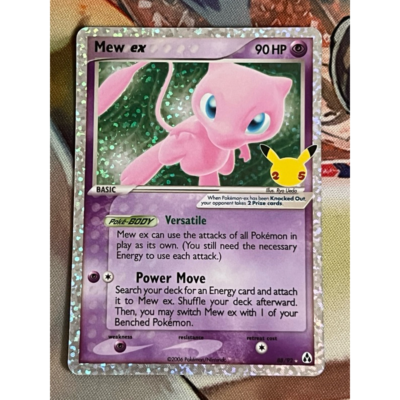 Pokemon TCG 25th Anniversary - Mew ex - 88/92 - Ultra Rare (Classic ...