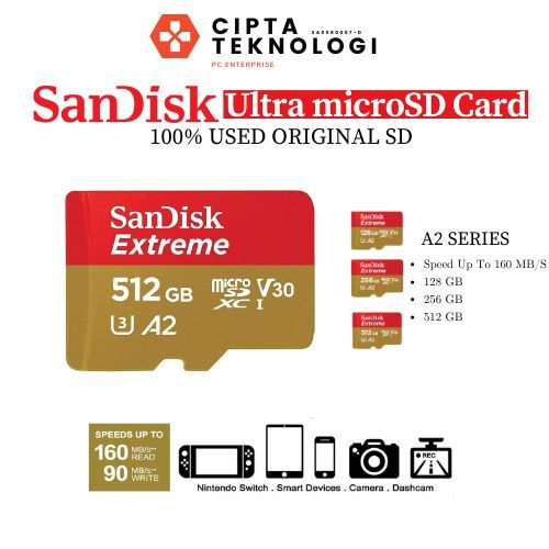 SanDisk Ultra A2 Micro Sd SDXC UHS-I Class 10 USED 100% Original ...