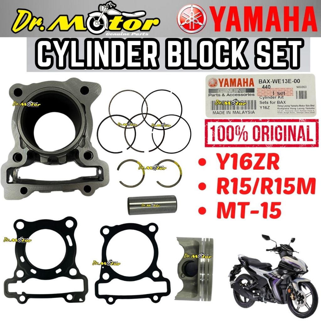 Y16ZR R15 MT15 R15M Y16 Cylinder Block Complete Set Blok Piston Ring ...